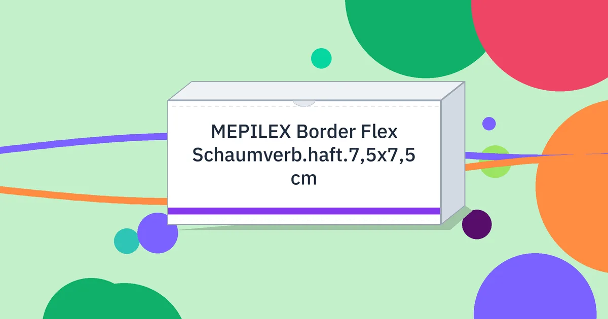 Symbolbild: Packung mit der Aufschrift MEPILEX Border Flex Schaumverb.haft.7,5x7,5 cm (PZN 20574559) – Verfügbarkeit und Bezug in Apotheken in Frankfurt am Main