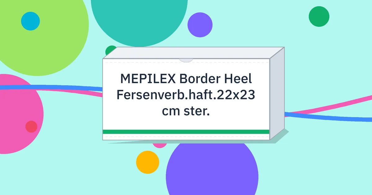 Symbolbild: Packung mit der Aufschrift MEPILEX Border Heel Fersenverb.haft.22x23 cm ster. (PZN 16511961) – Verfügbarkeit und Bezug in Apotheken in Frankfurt am Main
