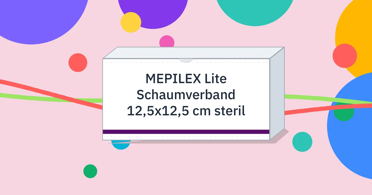 Symbolbild: Packung mit der Aufschrift MEPILEX Lite Schaumverband 12,5x12,5 cm steril (PZN 14335454) – Verfügbarkeit und Bezug in Apotheken in Frankfurt am Main