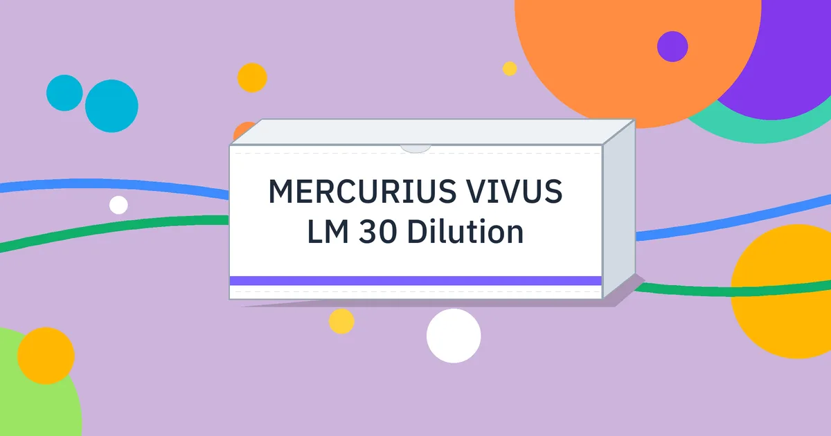 Symbolbild: Packung mit der Aufschrift MERCURIUS VIVUS LM 30 Dilution (PZN 12955193) – Verfügbarkeit und Bezug in Apotheken in Frankfurt am Main