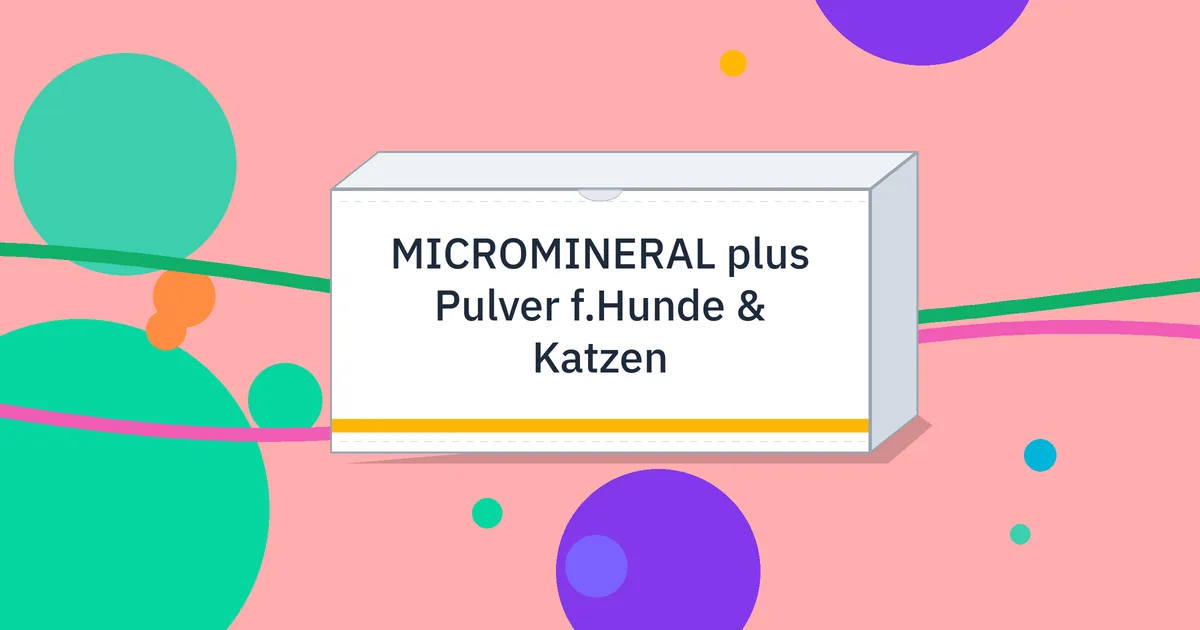 Symbolbild: Packung mit der Aufschrift MICROMINERAL plus Pulver f.Hunde & Katzen (PZN 13660092) – Verfügbarkeit und Bezug in Apotheken in Frankfurt am Main