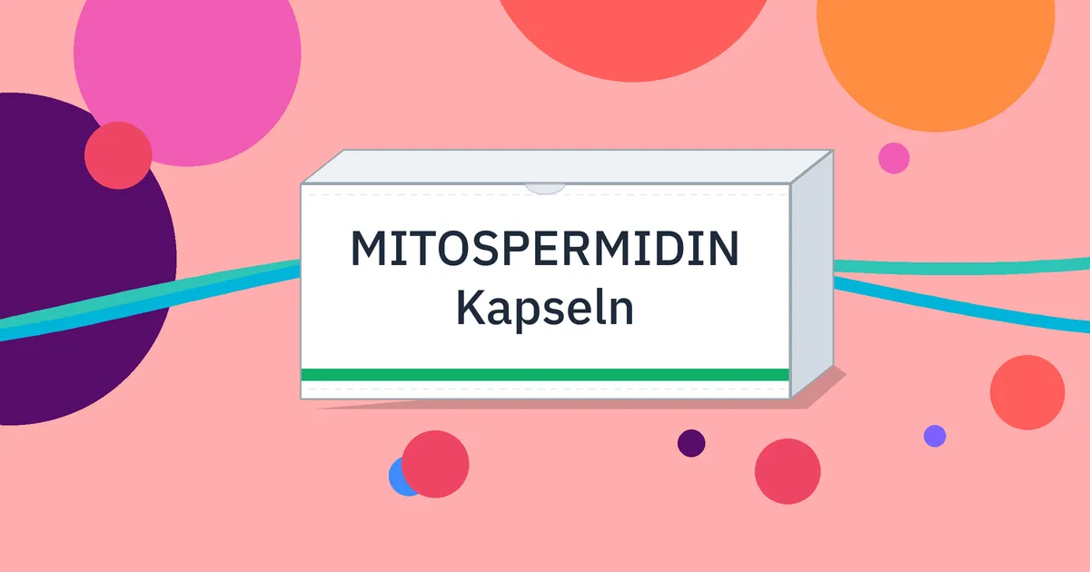 Symbolbild: Packung mit der Aufschrift MITOSPERMIDIN Kapseln (PZN 17607321) – Verfügbarkeit und Bezug in Apotheken in Frankfurt am Main