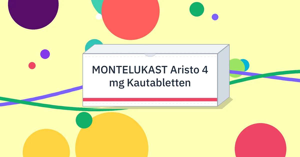 Symbolbild: Packung mit der Aufschrift MONTELUKAST Aristo 4 mg Kautabletten (PZN 11179545) – Verfügbarkeit und Bezug in Apotheken in Frankfurt am Main
