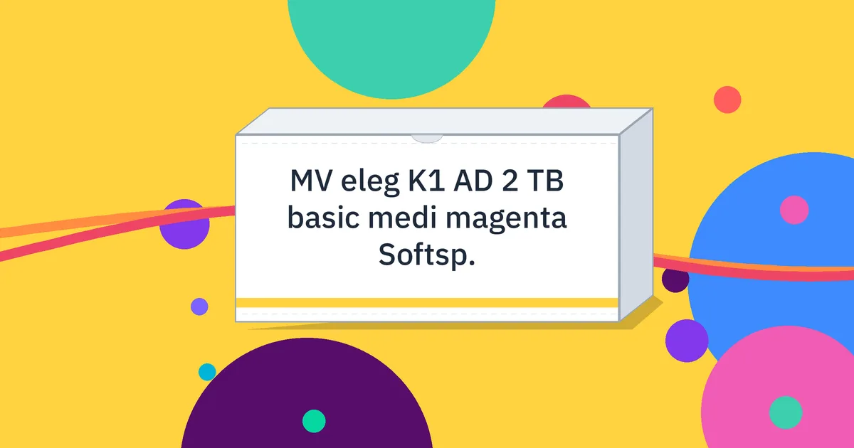 Symbolbild: Packung mit der Aufschrift MV eleg K1 AD 2 TB basic medi magenta Softsp. (PZN 14619513) – Verfügbarkeit und Bezug in Apotheken in Frankfurt am Main