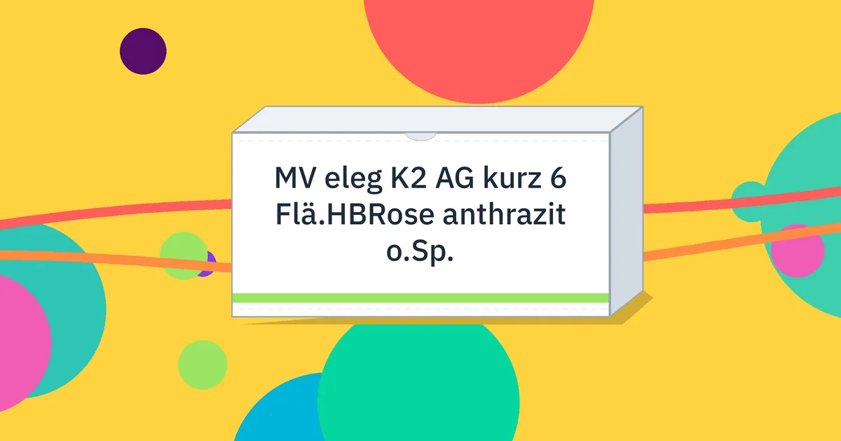 Symbolbild: Packung mit der Aufschrift MV eleg K2 AG kurz 6 Flä.HBRose anthrazit o.Sp. (PZN 15703463) – Verfügbarkeit und Bezug in Apotheken in Frankfurt am Main