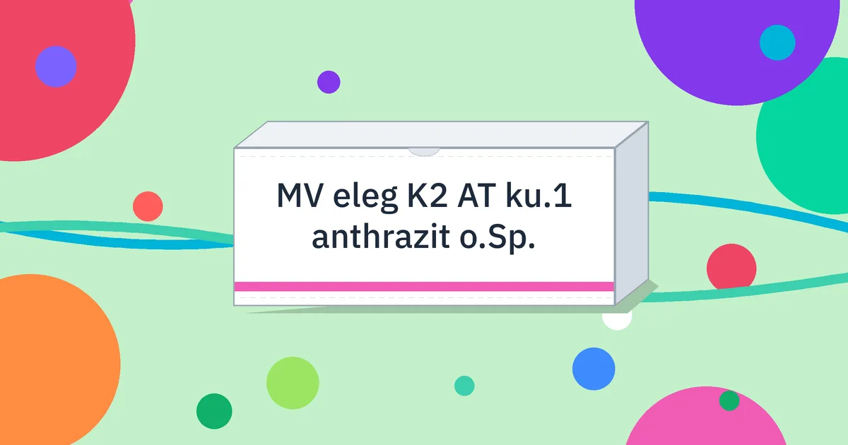 Symbolbild: Packung mit der Aufschrift MV eleg K2 AT ku.1 anthrazit o.Sp. (PZN 00642885) – Verfügbarkeit und Bezug in Apotheken in Frankfurt am Main