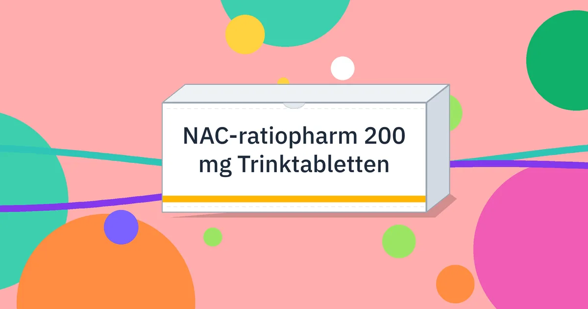 Symbolbild: Packung mit der Aufschrift NAC-ratiopharm 200 mg Trinktabletten (PZN 04600688) – Verfügbarkeit und Bezug in Apotheken in Frankfurt am Main