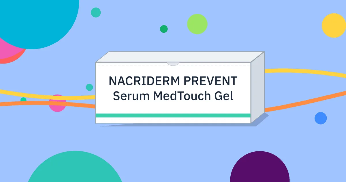 Symbolbild: Packung mit der Aufschrift NACRIDERM PREVENT Serum MedTouch Gel (PZN 10519536) – Verfügbarkeit und Bezug in Apotheken in Frankfurt am Main