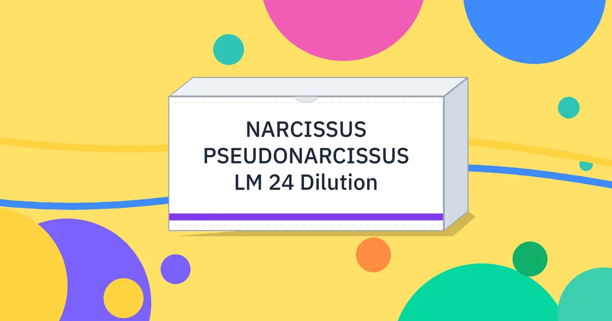 Symbolbild: Packung mit der Aufschrift NARCISSUS PSEUDONARCISSUS LM 24 Dilution (PZN 13615996) – Verfügbarkeit und Bezug in Apotheken in Frankfurt am Main