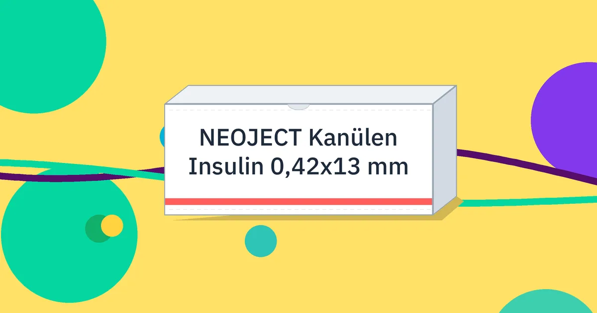 Symbolbild: Packung mit der Aufschrift NEOJECT Kanülen Insulin 0,42x13 mm (PZN 03528948) – Verfügbarkeit und Bezug in Apotheken in Frankfurt am Main