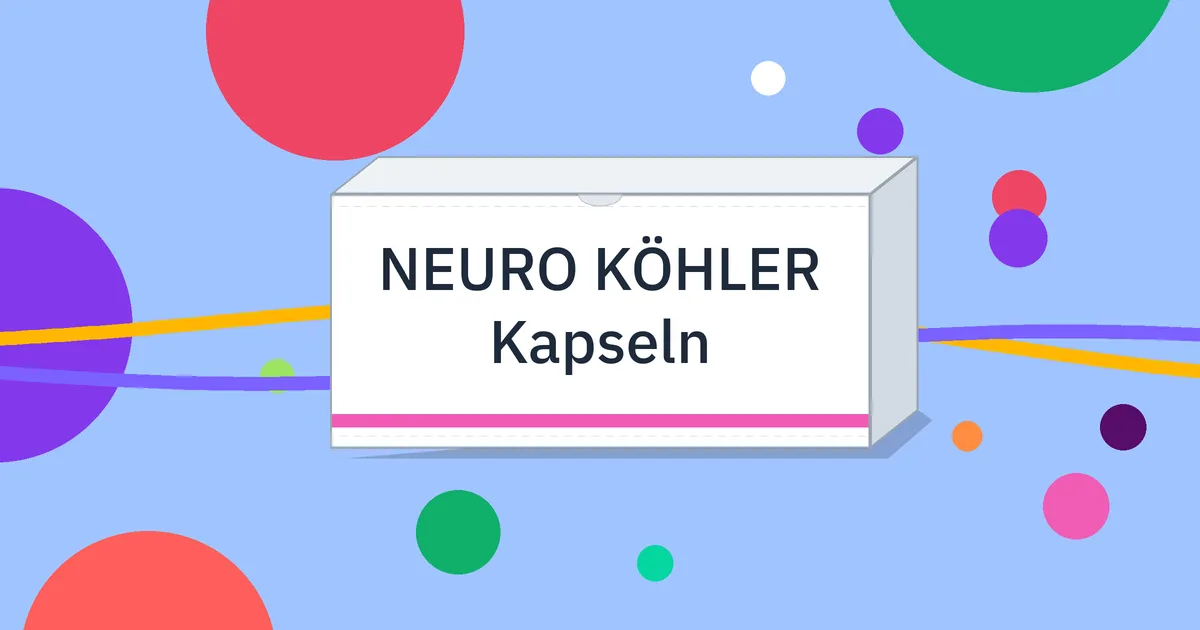 Symbolbild: Packung mit der Aufschrift NEURO KÖHLER Kapseln (PZN 20045306) – Verfügbarkeit und Bezug in Apotheken in Frankfurt am Main