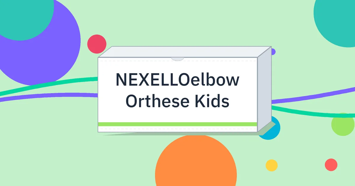 Symbolbild: Packung mit der Aufschrift NEXELLOelbow Orthese Kids (PZN 17519491) – Verfügbarkeit und Bezug in Apotheken in Frankfurt am Main