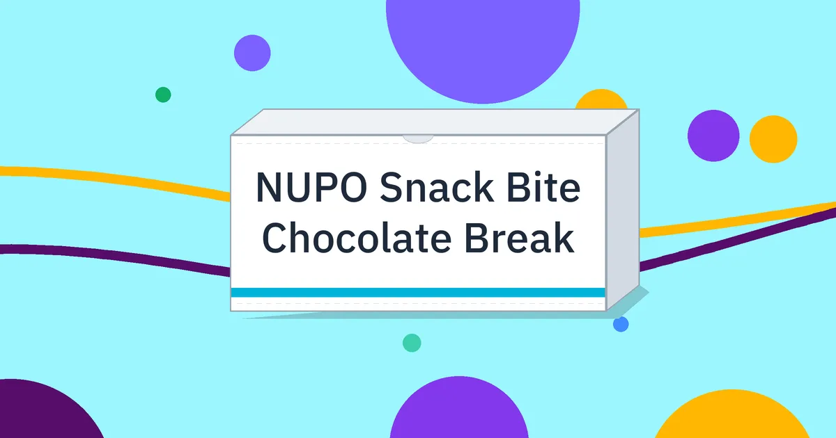 Symbolbild: Packung mit der Aufschrift NUPO Snack Bite Chocolate Break (PZN 20894904) – Verfügbarkeit und Bezug in Apotheken in Frankfurt am Main