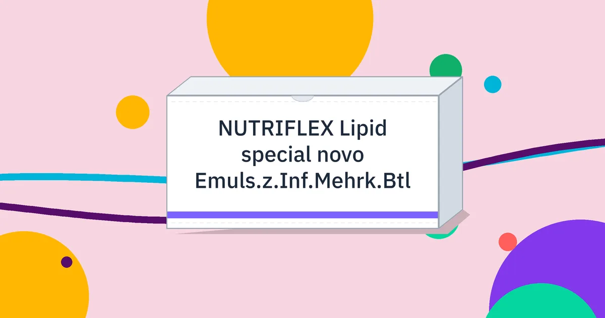 Symbolbild: Packung mit der Aufschrift NUTRIFLEX Lipid special novo Emuls.z.Inf.Mehrk.Btl (PZN 13872500) – Verfügbarkeit und Bezug in Apotheken in Frankfurt am Main