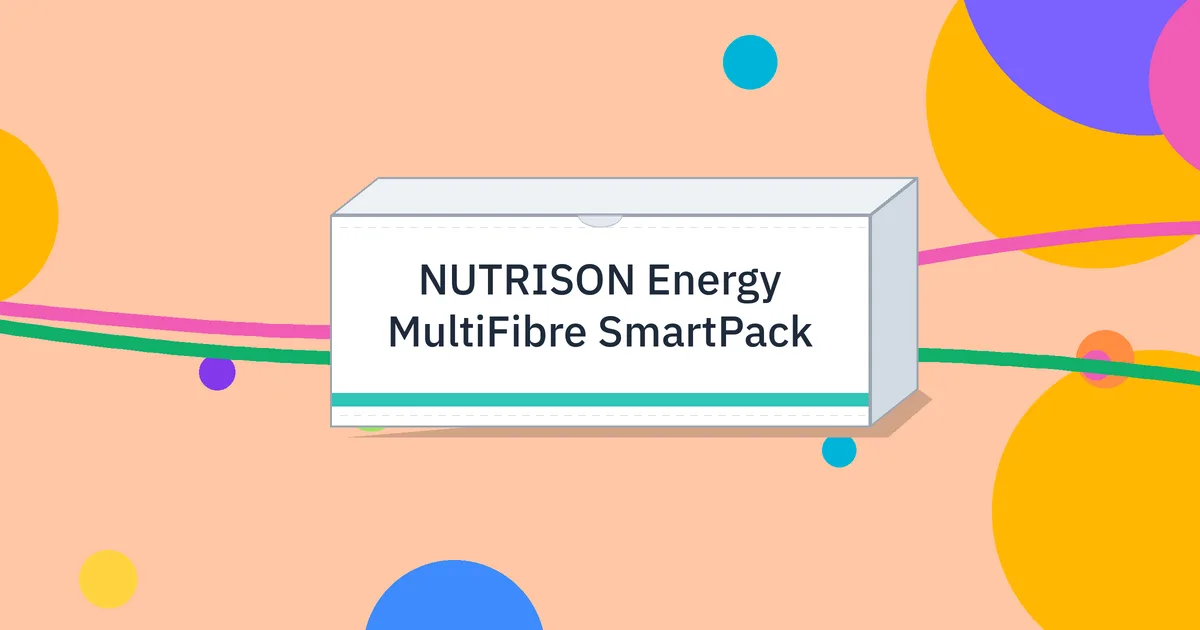 Symbolbild: Packung mit der Aufschrift NUTRISON Energy MultiFibre SmartPack (PZN 14132343) – Verfügbarkeit und Bezug in Apotheken in Frankfurt am Main