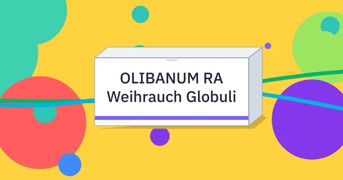 Symbolbild: Packung mit der Aufschrift OLIBANUM RA Weihrauch Globuli (PZN 00506739) – Verfügbarkeit und Bezug in Apotheken in Frankfurt am Main