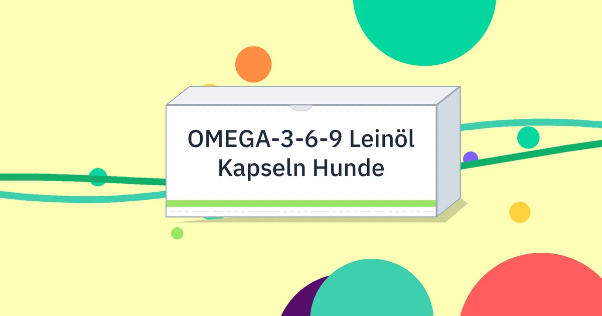 Symbolbild: Packung mit der Aufschrift OMEGA-3-6-9 Leinöl Kapseln Hunde (PZN 10842042) – Verfügbarkeit und Bezug in Apotheken in Frankfurt am Main