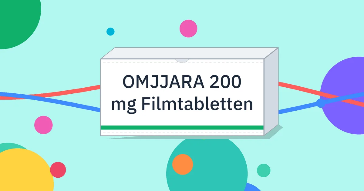 Symbolbild: Packung mit der Aufschrift OMJJARA 200 mg Filmtabletten (PZN 20827204) – Verfügbarkeit und Bezug in Apotheken in Frankfurt am Main