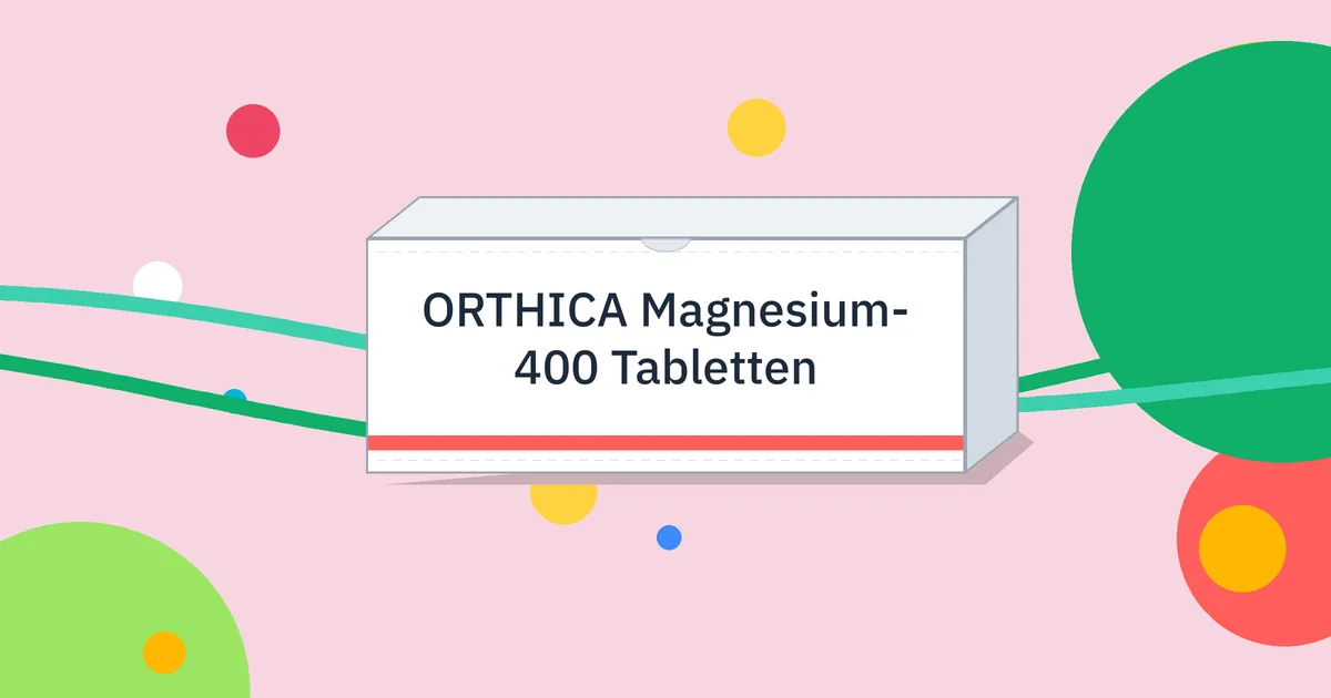 Symbolbild: Packung mit der Aufschrift ORTHICA Magnesium-400 Tabletten (PZN 13859965) – Verfügbarkeit und Bezug in Apotheken in Frankfurt am Main