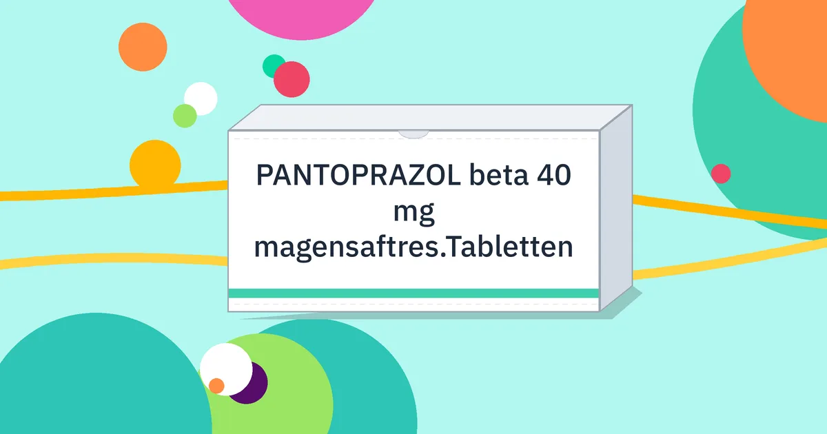 Symbolbild: Packung mit der Aufschrift PANTOPRAZOL beta 40 mg magensaftres.Tabletten (PZN 19211538) – Verfügbarkeit und Bezug in Apotheken in Frankfurt am Main