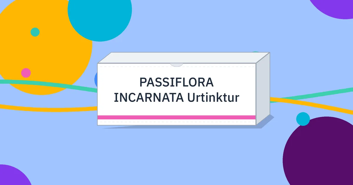 Symbolbild: Packung mit der Aufschrift PASSIFLORA INCARNATA Urtinktur (PZN 02124769) – Verfügbarkeit und Bezug in Apotheken in Frankfurt am Main