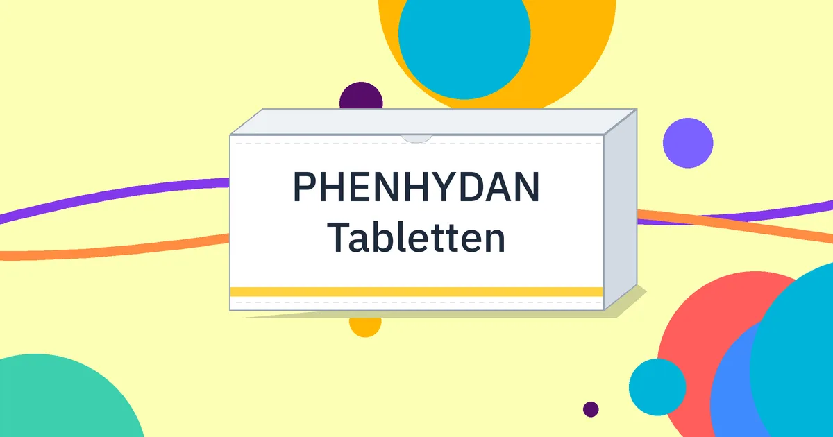 Symbolbild: Packung mit der Aufschrift PHENHYDAN Tabletten (PZN 00805198) – Verfügbarkeit und Bezug in Apotheken in Frankfurt am Main