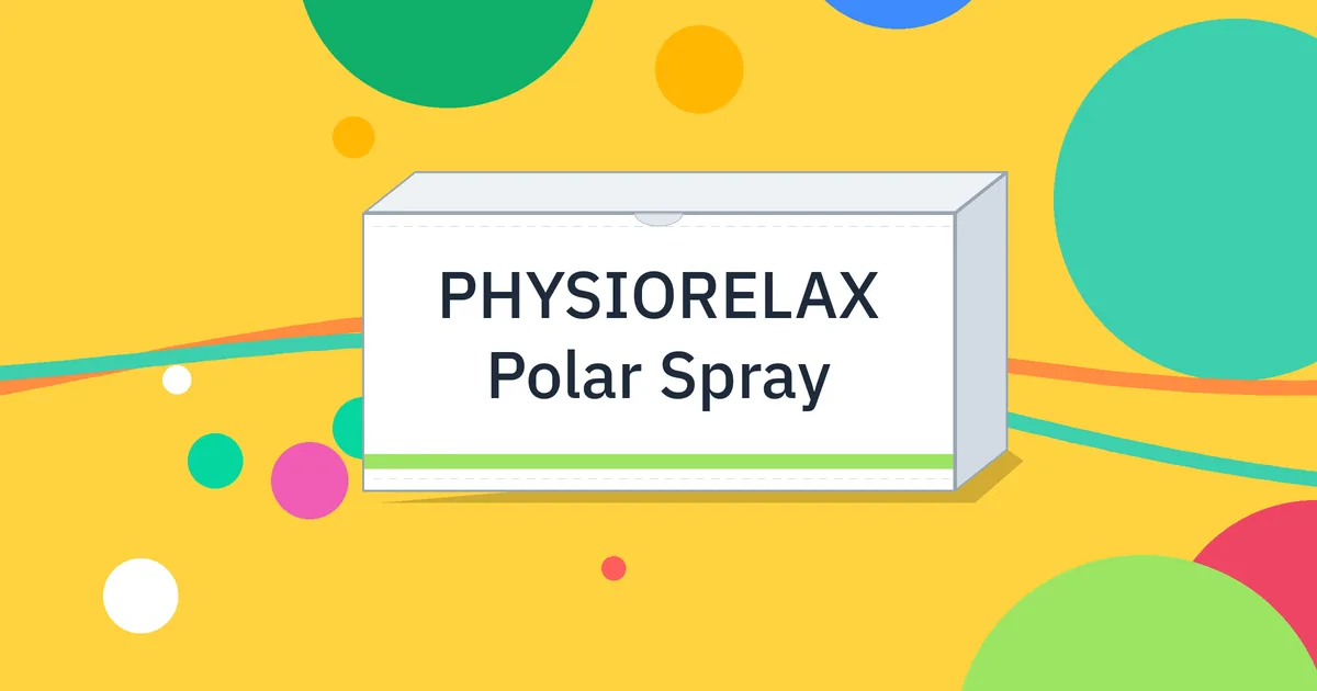 Symbolbild: Packung mit der Aufschrift PHYSIORELAX Polar Spray (PZN 19446307) – Verfügbarkeit und Bezug in Apotheken in Frankfurt am Main