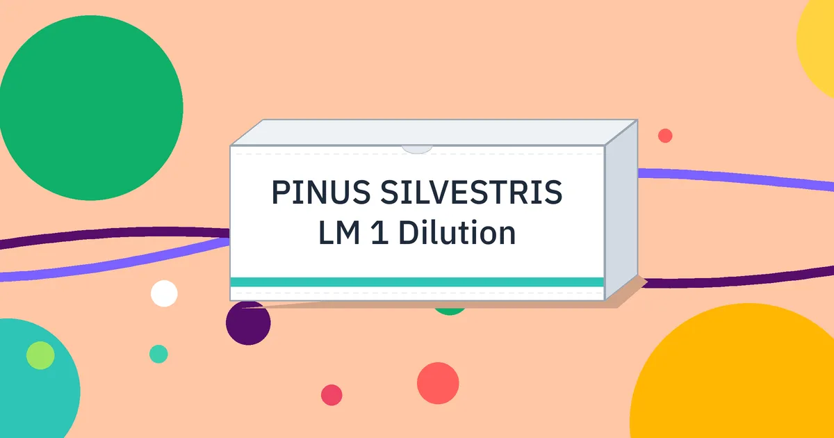Symbolbild: Packung mit der Aufschrift PINUS SILVESTRIS LM 1 Dilution (PZN 13642823) – Verfügbarkeit und Bezug in Apotheken in Frankfurt am Main