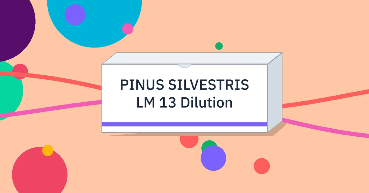 Symbolbild: Packung mit der Aufschrift PINUS SILVESTRIS LM 13 Dilution (PZN 13642964) – Verfügbarkeit und Bezug in Apotheken in Frankfurt am Main