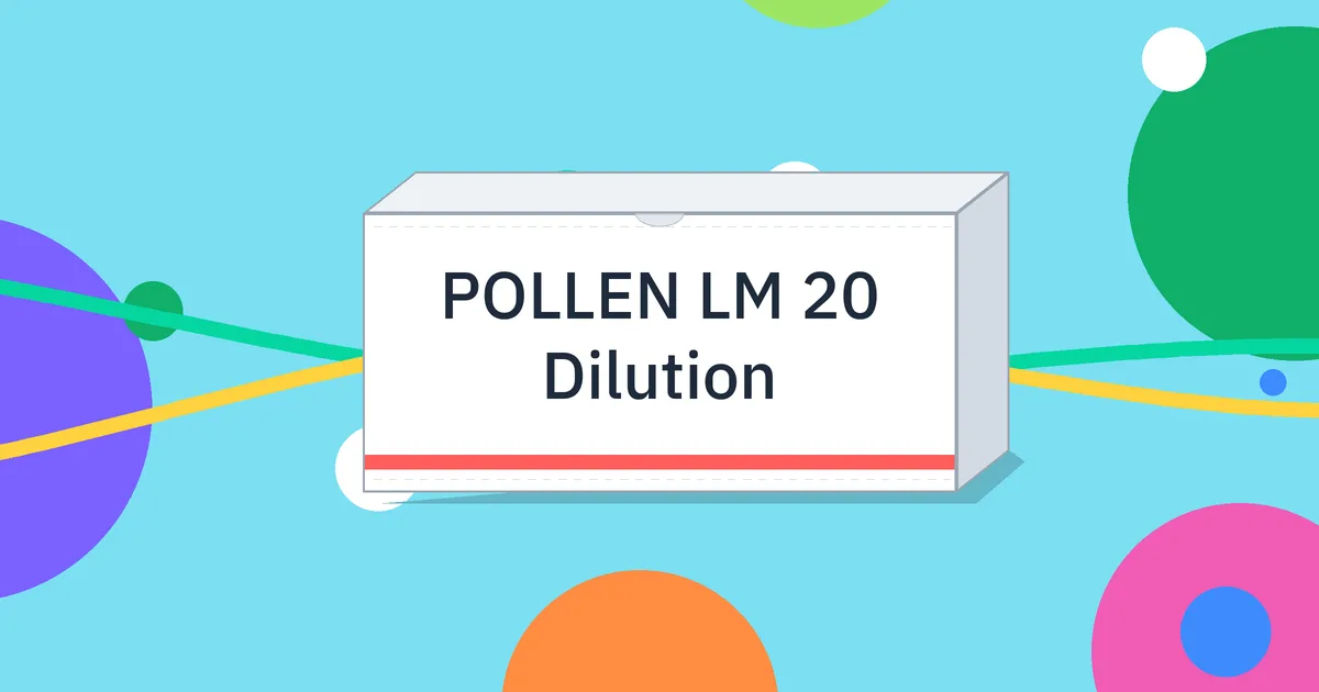 Symbolbild: Packung mit der Aufschrift POLLEN LM 20 Dilution (PZN 13043465) – Verfügbarkeit und Bezug in Apotheken in Frankfurt am Main