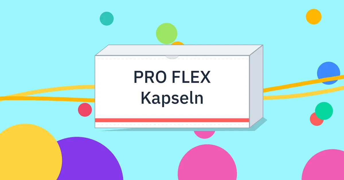Symbolbild: Packung mit der Aufschrift PRO FLEX Kapseln (PZN 18782463) – Verfügbarkeit und Bezug in Apotheken in Frankfurt am Main