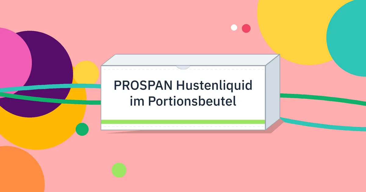 Symbolbild: Packung mit der Aufschrift PROSPAN Hustenliquid im Portionsbeutel (PZN 01007470) – Verfügbarkeit und Bezug in Apotheken in Frankfurt am Main