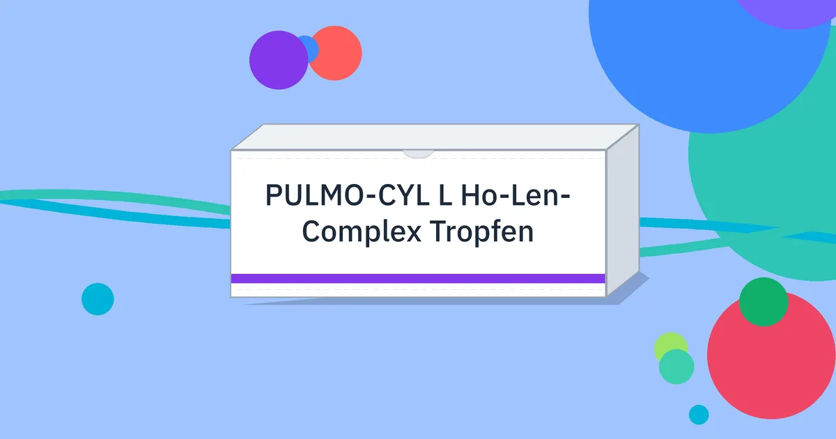 Symbolbild: Packung mit der Aufschrift PULMO-CYL L Ho-Len-Complex Tropfen (PZN 07186077) – Verfügbarkeit und Bezug in Apotheken in Frankfurt am Main