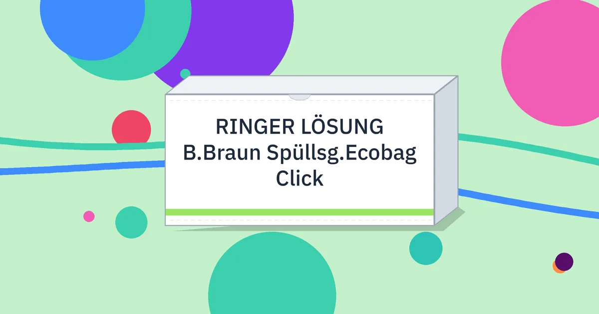 Symbolbild: Packung mit der Aufschrift RINGER LÖSUNG B.Braun Spüllsg.Ecobag Click (PZN 08488886) – Verfügbarkeit und Bezug in Apotheken in Frankfurt am Main