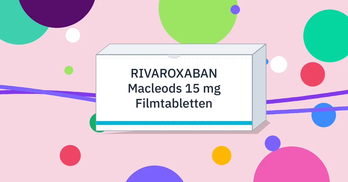 Symbolbild: Packung mit der Aufschrift RIVAROXABAN Macleods 15 mg Filmtabletten (PZN 20179544) – Verfügbarkeit und Bezug in Apotheken in Frankfurt am Main