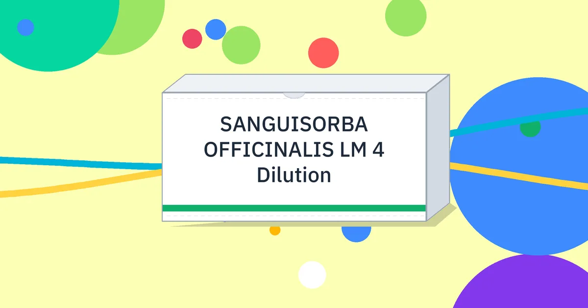 Symbolbild: Packung mit der Aufschrift SANGUISORBA OFFICINALIS LM 4 Dilution (PZN 13683294) – Verfügbarkeit und Bezug in Apotheken in Frankfurt am Main