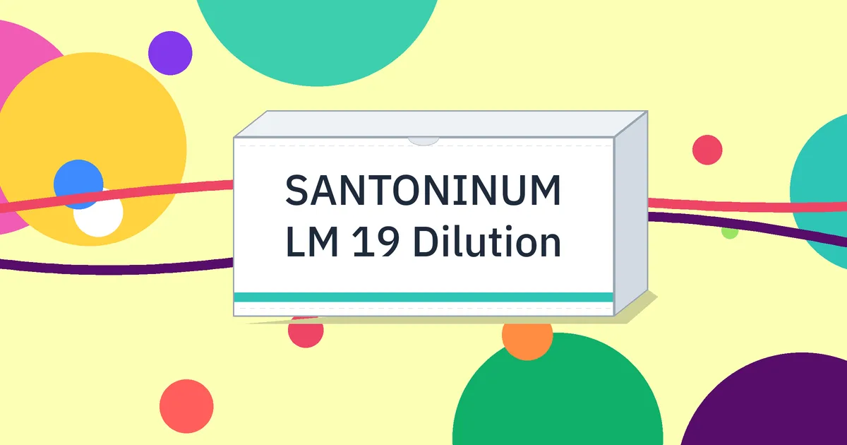 Symbolbild: Packung mit der Aufschrift SANTONINUM LM 19 Dilution (PZN 13685519) – Verfügbarkeit und Bezug in Apotheken in Frankfurt am Main