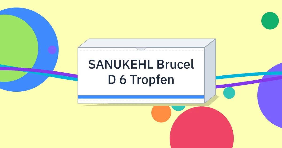 Symbolbild: Packung mit der Aufschrift SANUKEHL Brucel D 6 Tropfen (PZN 07402842) – Verfügbarkeit und Bezug in Apotheken in Frankfurt am Main
