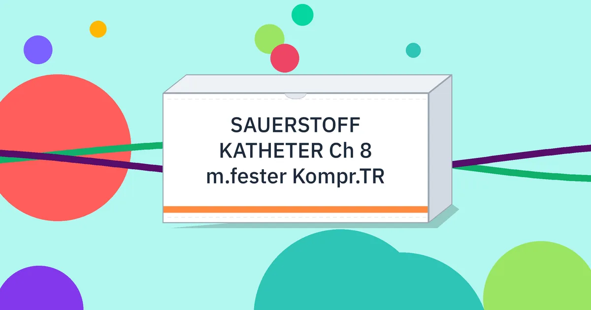 Symbolbild: Packung mit der Aufschrift SAUERSTOFF KATHETER Ch 8 m.fester Kompr.TR (PZN 07487324) – Verfügbarkeit und Bezug in Apotheken in Frankfurt am Main