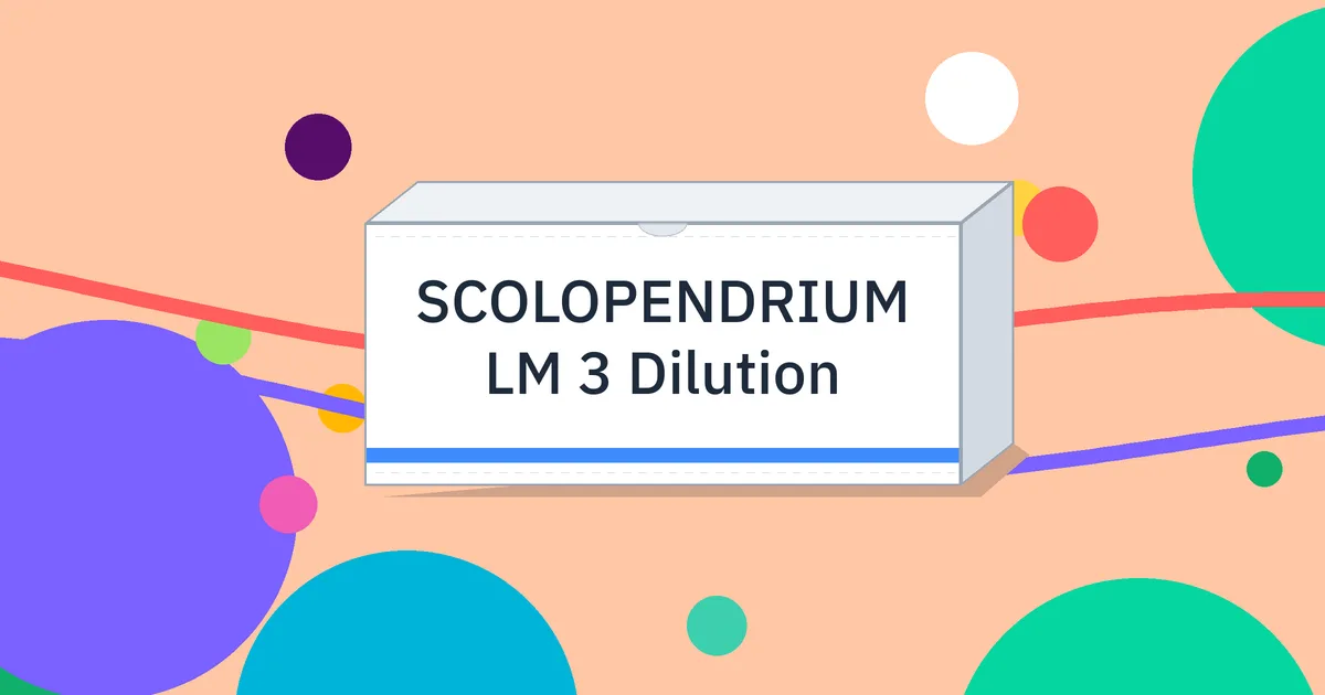 Symbolbild: Packung mit der Aufschrift SCOLOPENDRIUM LM 3 Dilution (PZN 13689954) – Verfügbarkeit und Bezug in Apotheken in Frankfurt am Main