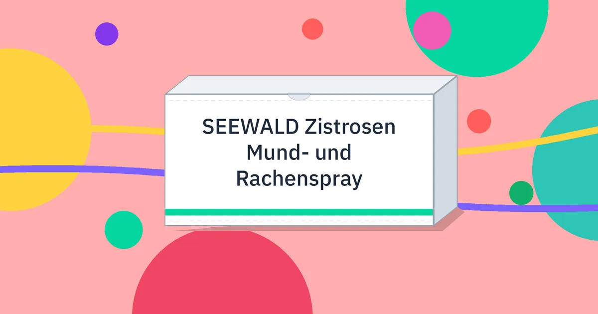 Symbolbild: Packung mit der Aufschrift SEEWALD Zistrosen Mund- und Rachenspray (PZN 19546606) – Verfügbarkeit und Bezug in Apotheken in Frankfurt am Main
