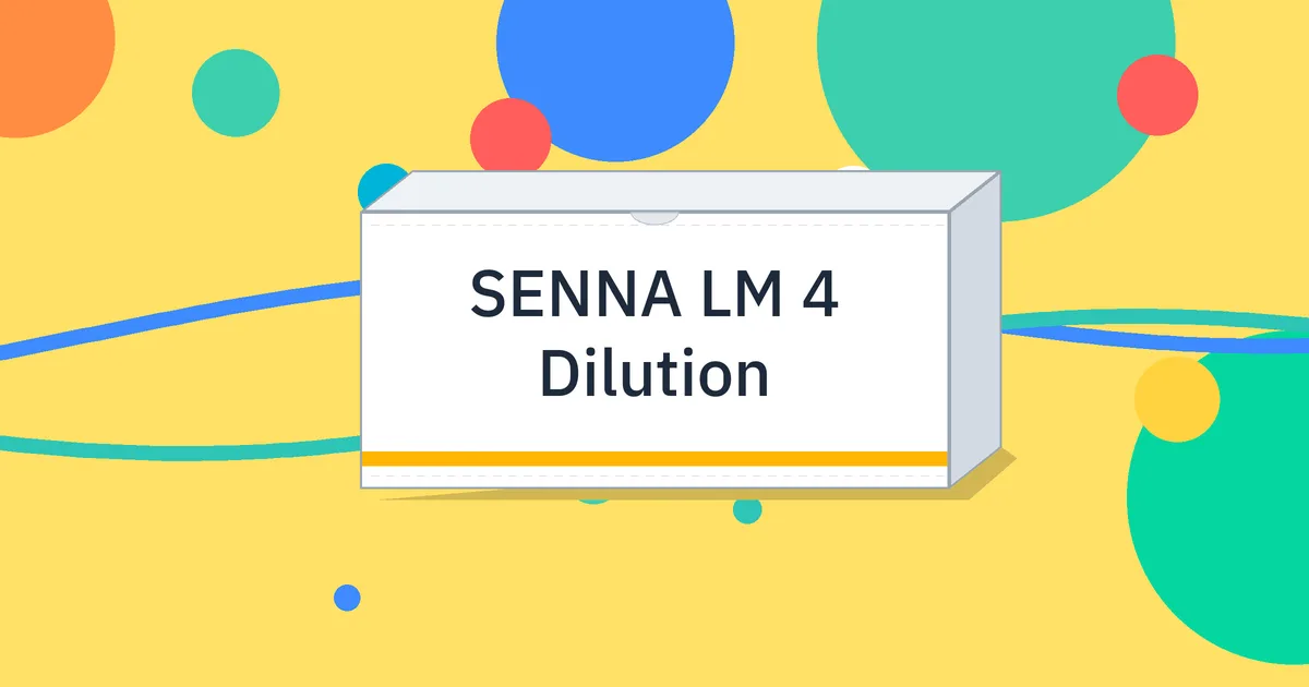 Symbolbild: Packung mit der Aufschrift SENNA LM 4 Dilution (PZN 13187968) – Verfügbarkeit und Bezug in Apotheken in Frankfurt am Main