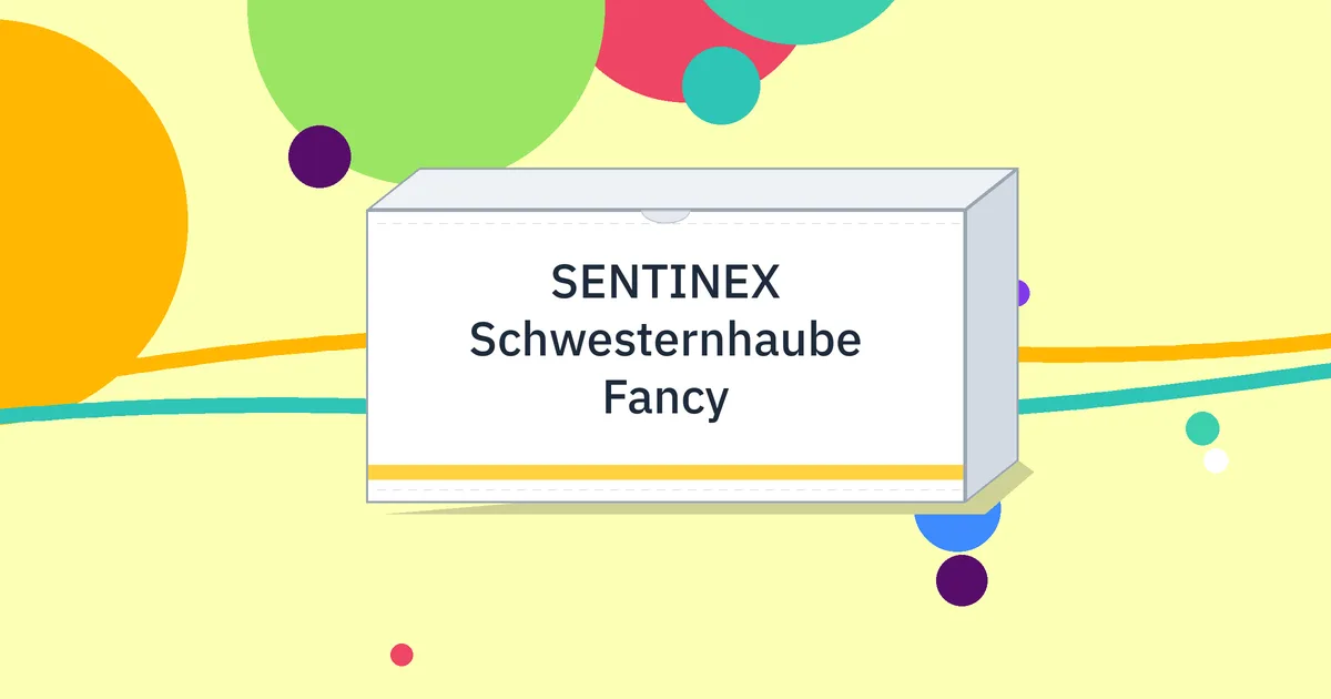 Symbolbild: Packung mit der Aufschrift SENTINEX Schwesternhaube Fancy (PZN 04216240) – Verfügbarkeit und Bezug in Apotheken in Frankfurt am Main