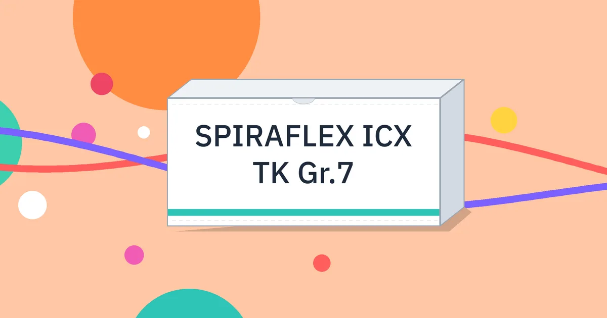 Symbolbild: Packung mit der Aufschrift SPIRAFLEX ICX TK Gr.7 (PZN 18222215) – Verfügbarkeit und Bezug in Apotheken in Frankfurt am Main