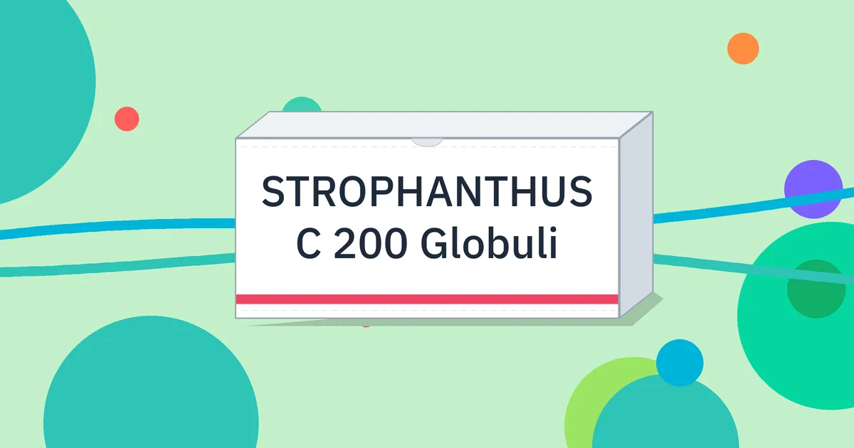 Symbolbild: Packung mit der Aufschrift STROPHANTHUS C 200 Globuli (PZN 16696630) – Verfügbarkeit und Bezug in Apotheken in Frankfurt am Main