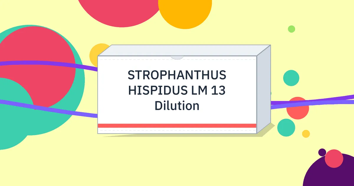 Symbolbild: Packung mit der Aufschrift STROPHANTHUS HISPIDUS LM 13 Dilution (PZN 13205347) – Verfügbarkeit und Bezug in Apotheken in Frankfurt am Main