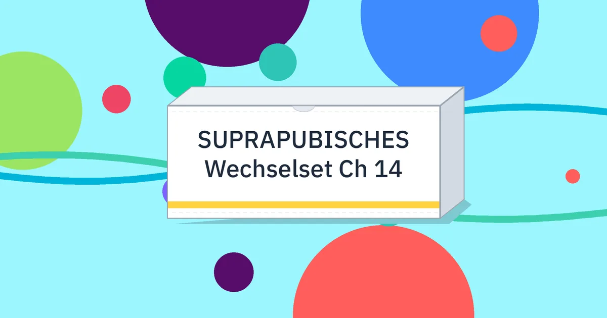 Symbolbild: Packung mit der Aufschrift SUPRAPUBISCHES Wechselset Ch 14 (PZN 01153183) – Verfügbarkeit und Bezug in Apotheken in Frankfurt am Main