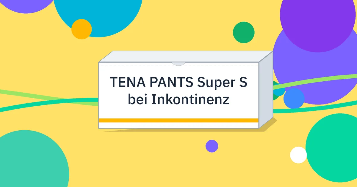 Symbolbild: Packung mit der Aufschrift TENA PANTS Super S bei Inkontinenz (PZN 15822274) – Verfügbarkeit und Bezug in Apotheken in Frankfurt am Main