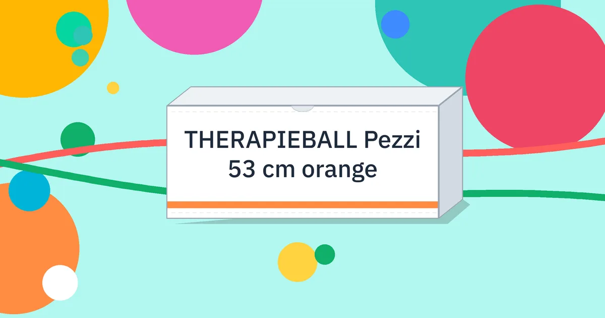 Symbolbild: Packung mit der Aufschrift THERAPIEBALL Pezzi 53 cm orange (PZN 04849258) – Verfügbarkeit und Bezug in Apotheken in Frankfurt am Main
