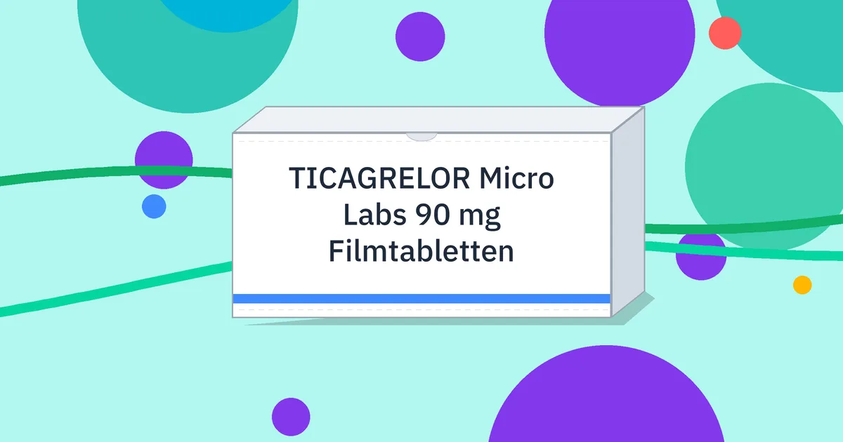 Symbolbild: Packung mit der Aufschrift TICAGRELOR Micro Labs 90 mg Filmtabletten (PZN 18706568) – Verfügbarkeit und Bezug in Apotheken in Frankfurt am Main